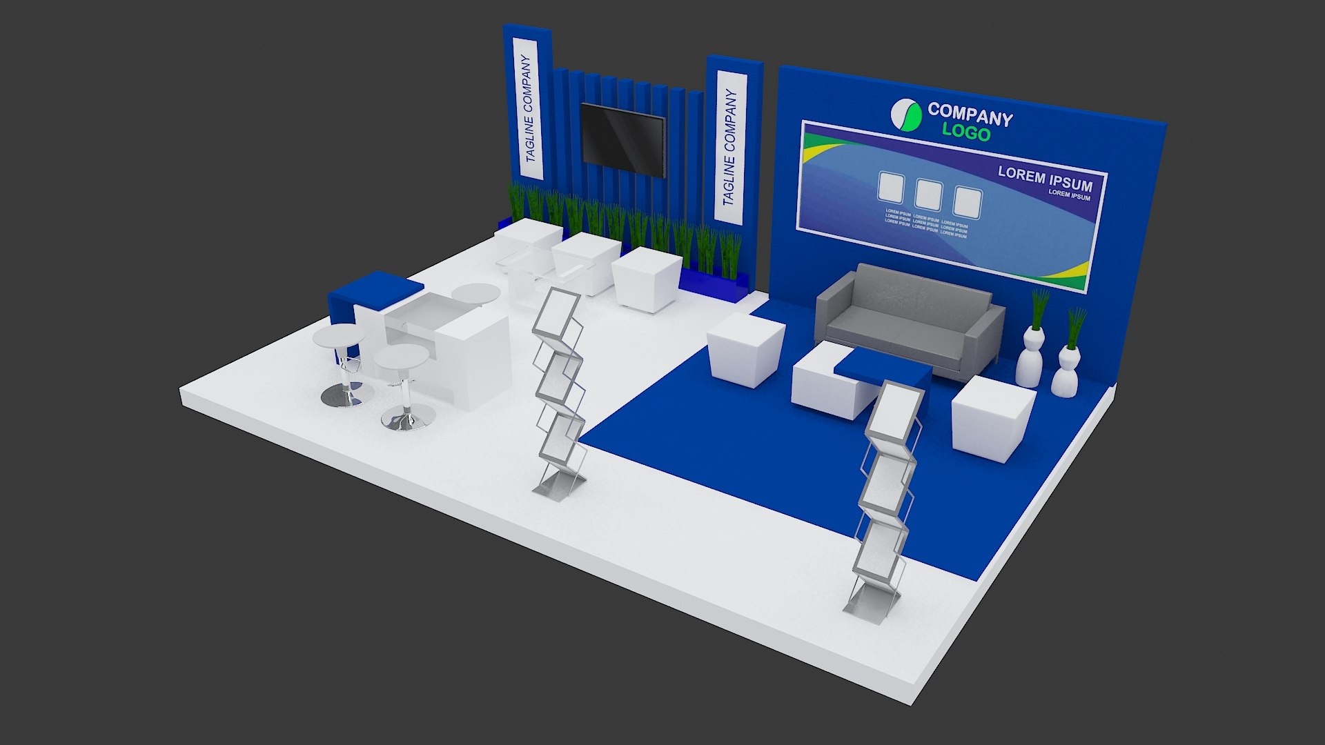 Booth 4x6 3D - TurboSquid 1587385