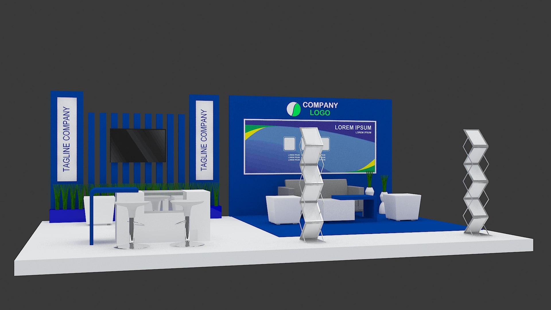 Booth 4x6 3D - TurboSquid 1587385