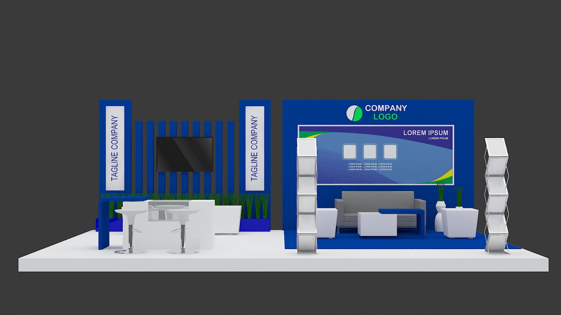 Booth 4x6 3D - TurboSquid 1587385