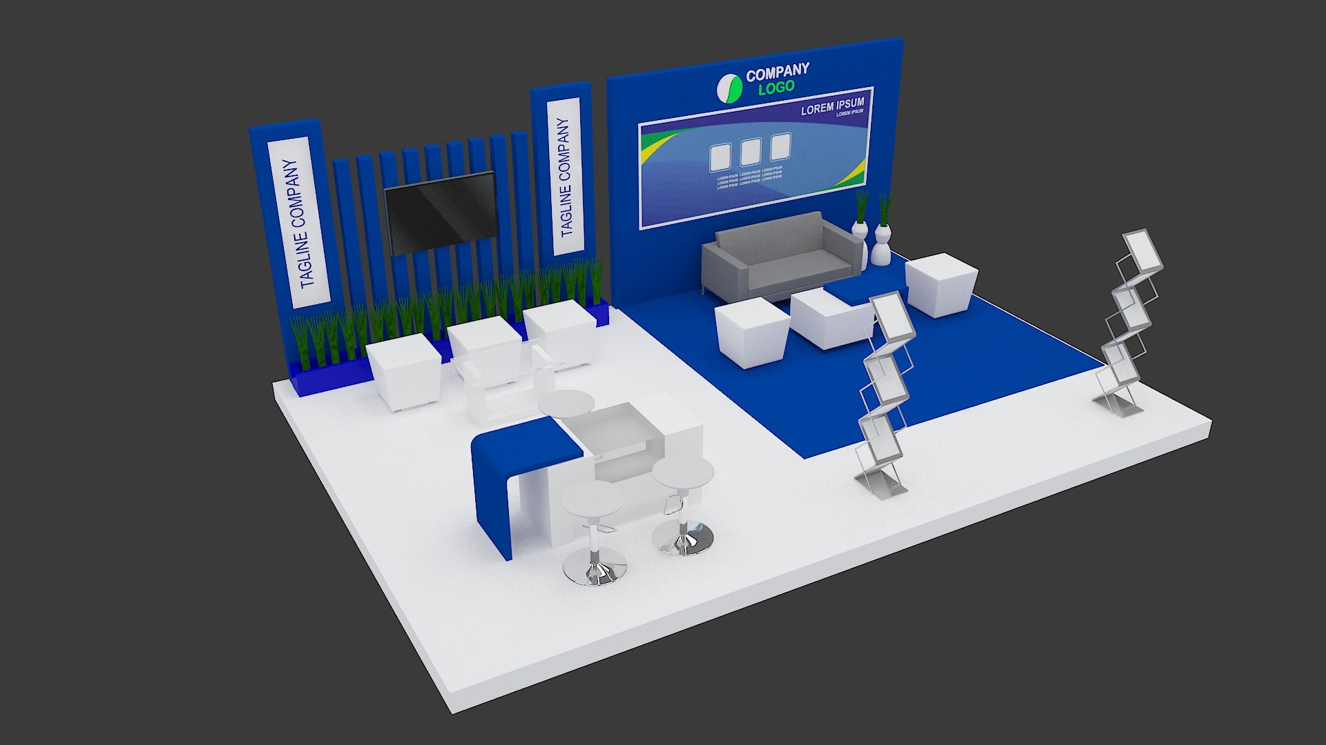 Booth 4x6 3D - TurboSquid 1587385