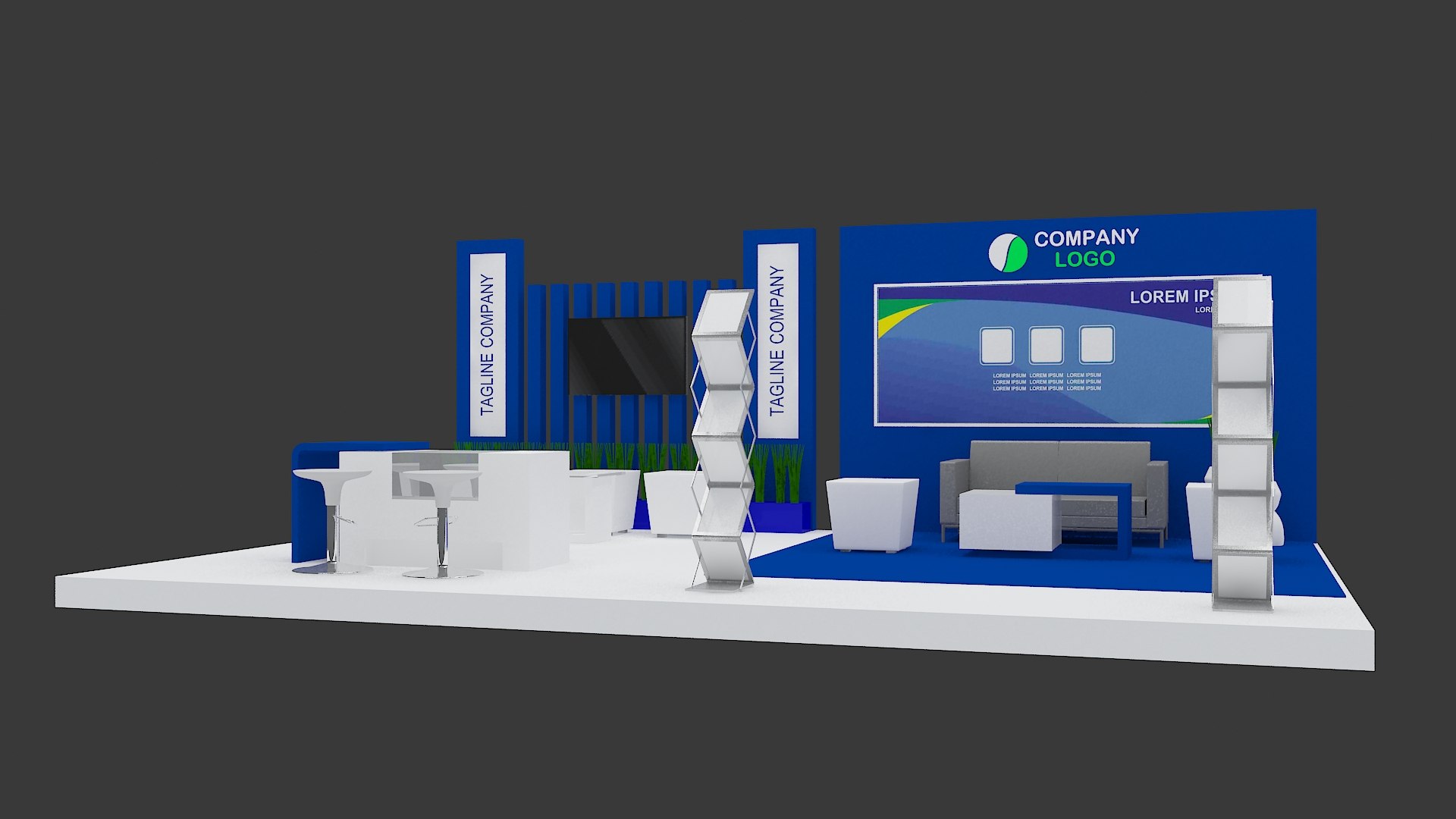 Booth 4x6 3D - TurboSquid 1587385