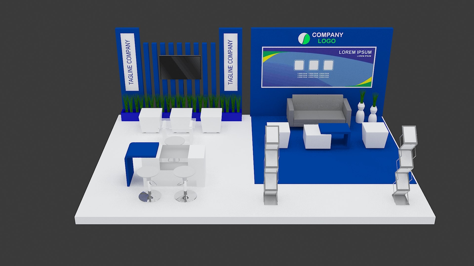 Booth 4x6 3D - TurboSquid 1587385