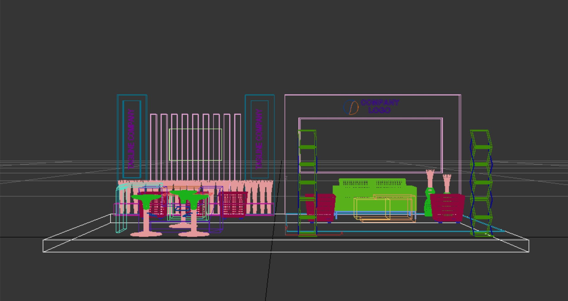 Booth 4x6 3D - TurboSquid 1587385