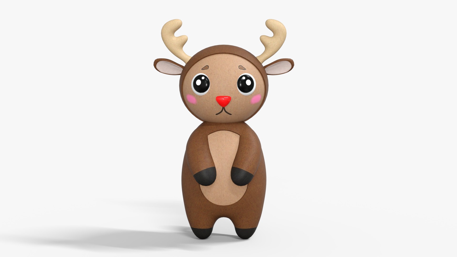 3D Cute Reindeer Low-poly 3D Model Model - TurboSquid 2330857