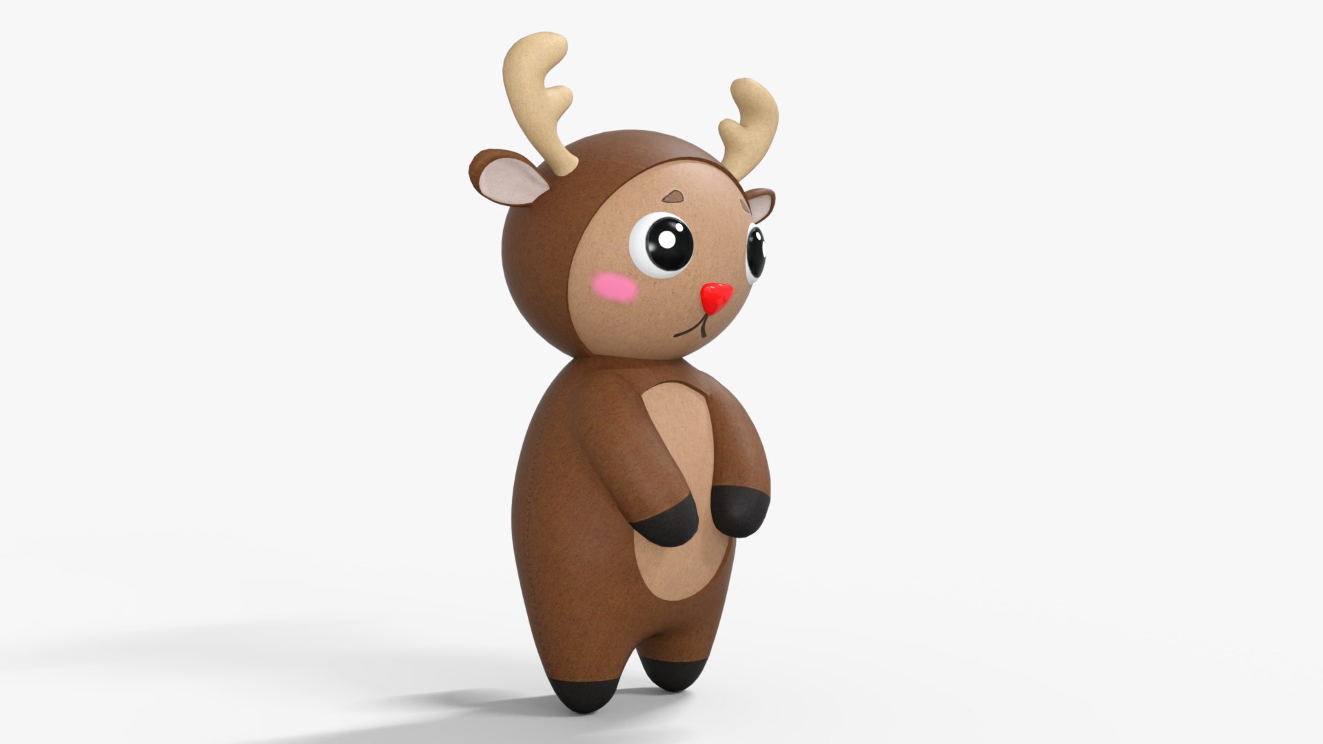 3D Cute Reindeer Low-poly 3D Model Model - TurboSquid 2330857