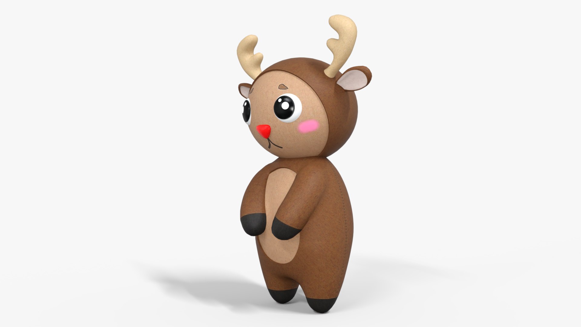 3D Cute Reindeer Low-poly 3D Model Model - TurboSquid 2330857