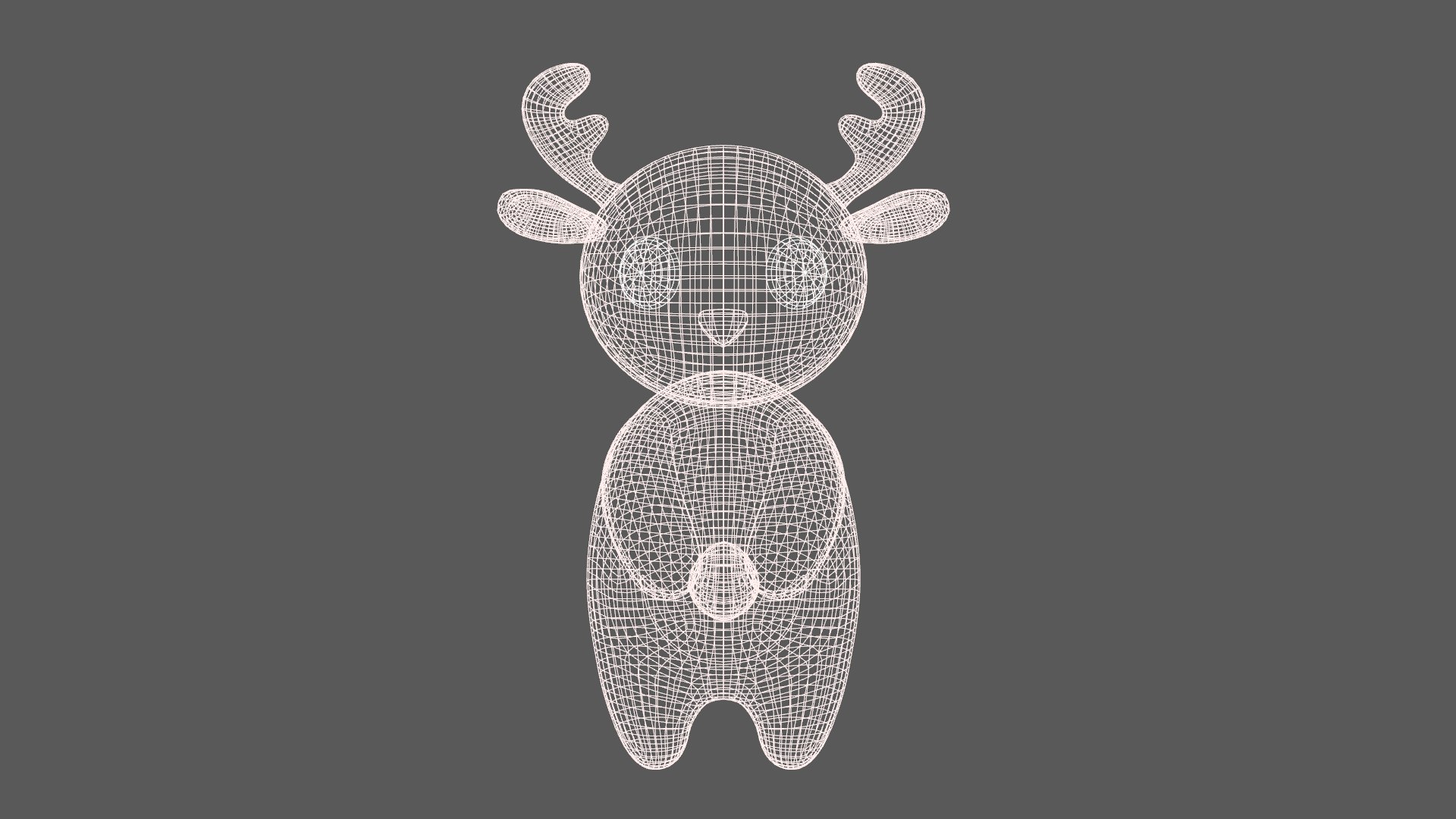 3D Cute Reindeer Low-poly 3D Model Model - TurboSquid 2330857