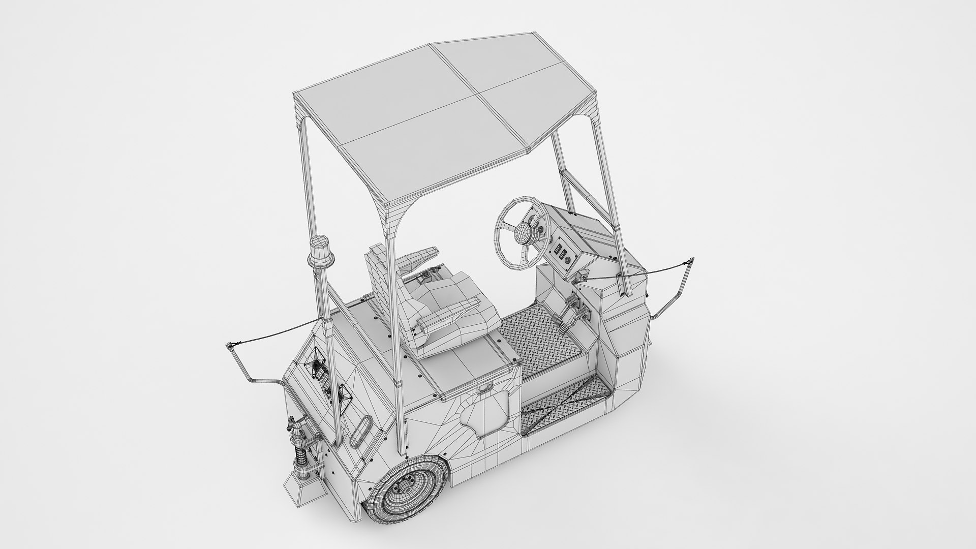 3D Electric Industrial Tugger 01 Model - TurboSquid 1732523