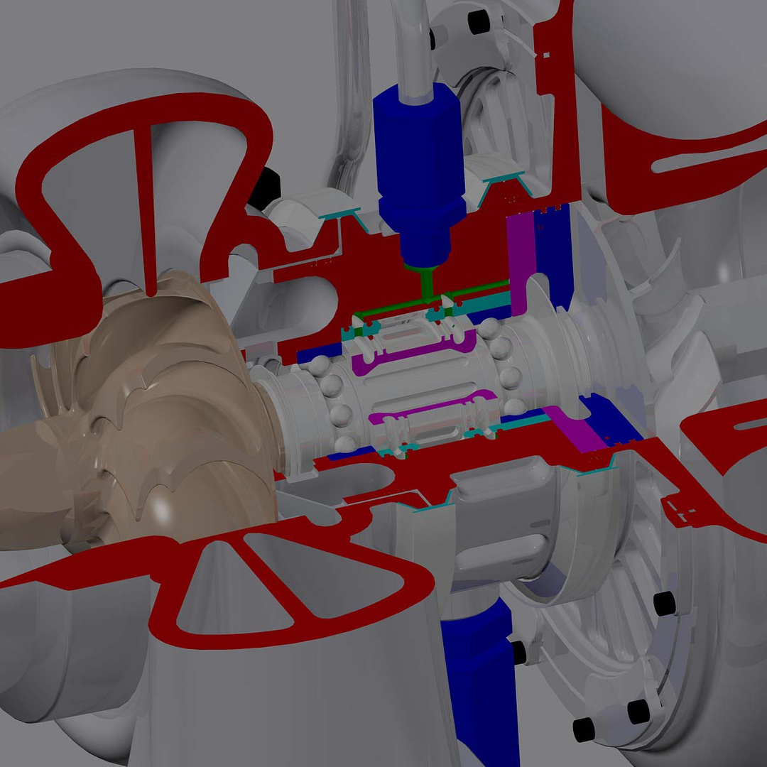 turbocharger 3d model