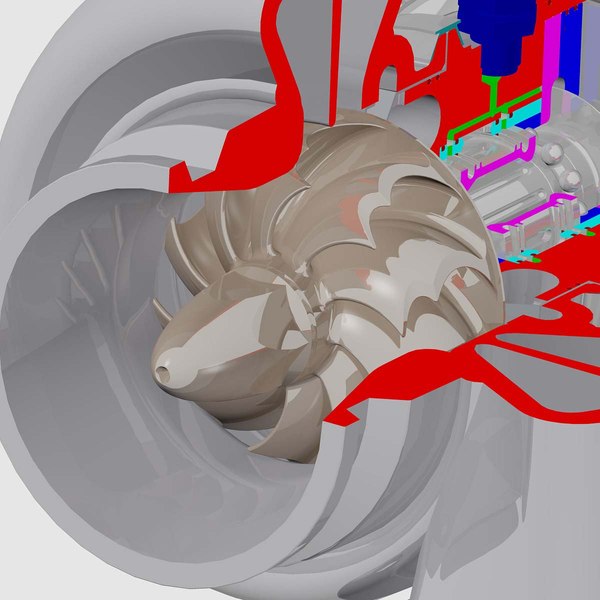 turbocharger 3d model