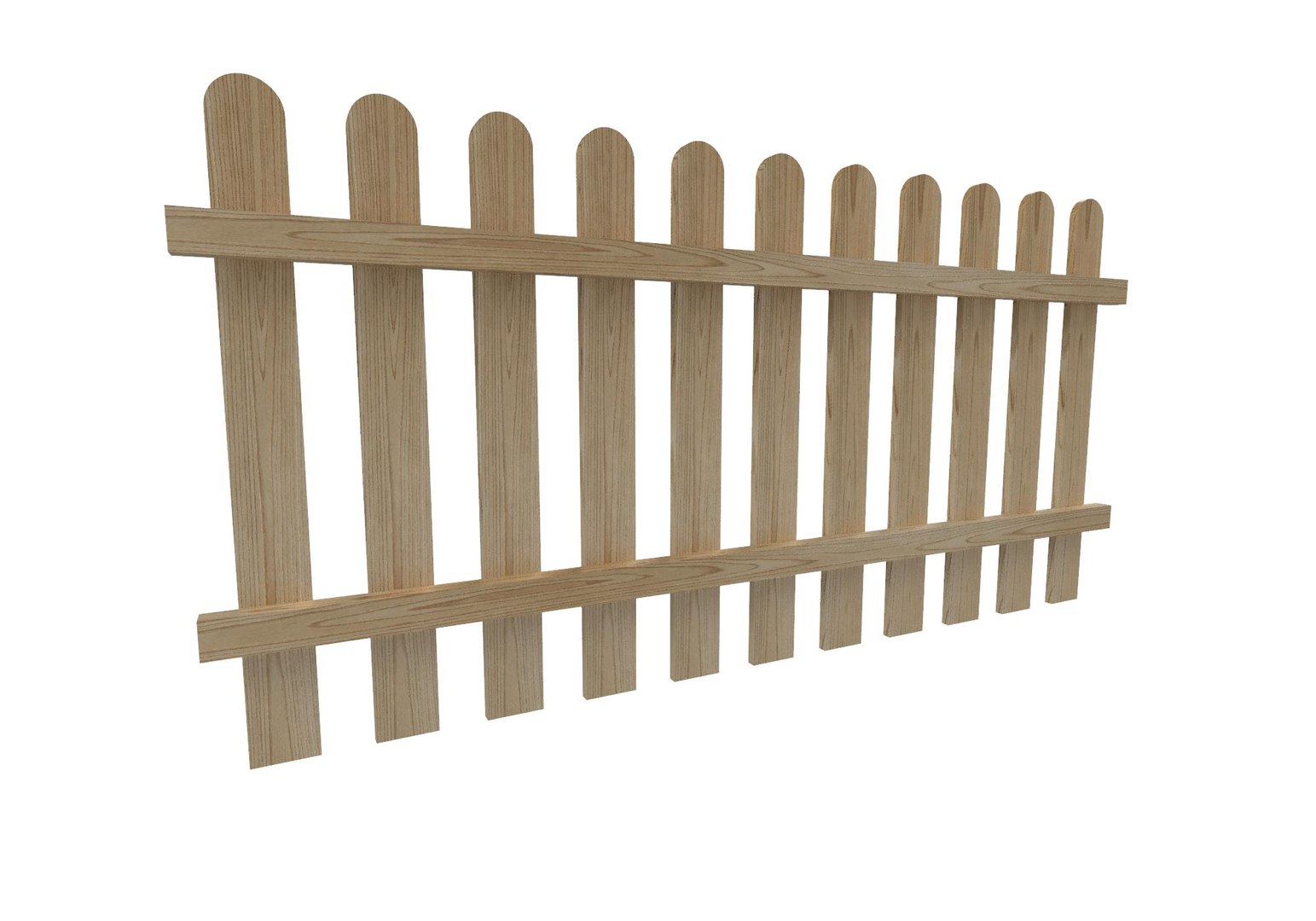 Wooden Fence 3D Model - TurboSquid 1968576