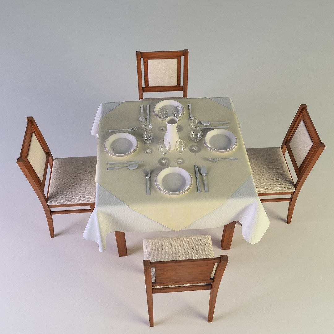 3d Model Restaurant Table