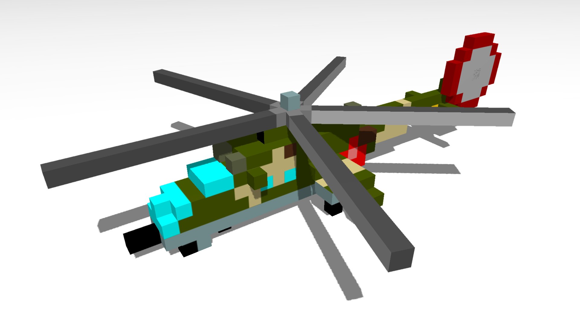 Mi24 Hind - Pixelated 3D Model - TurboSquid 1966686