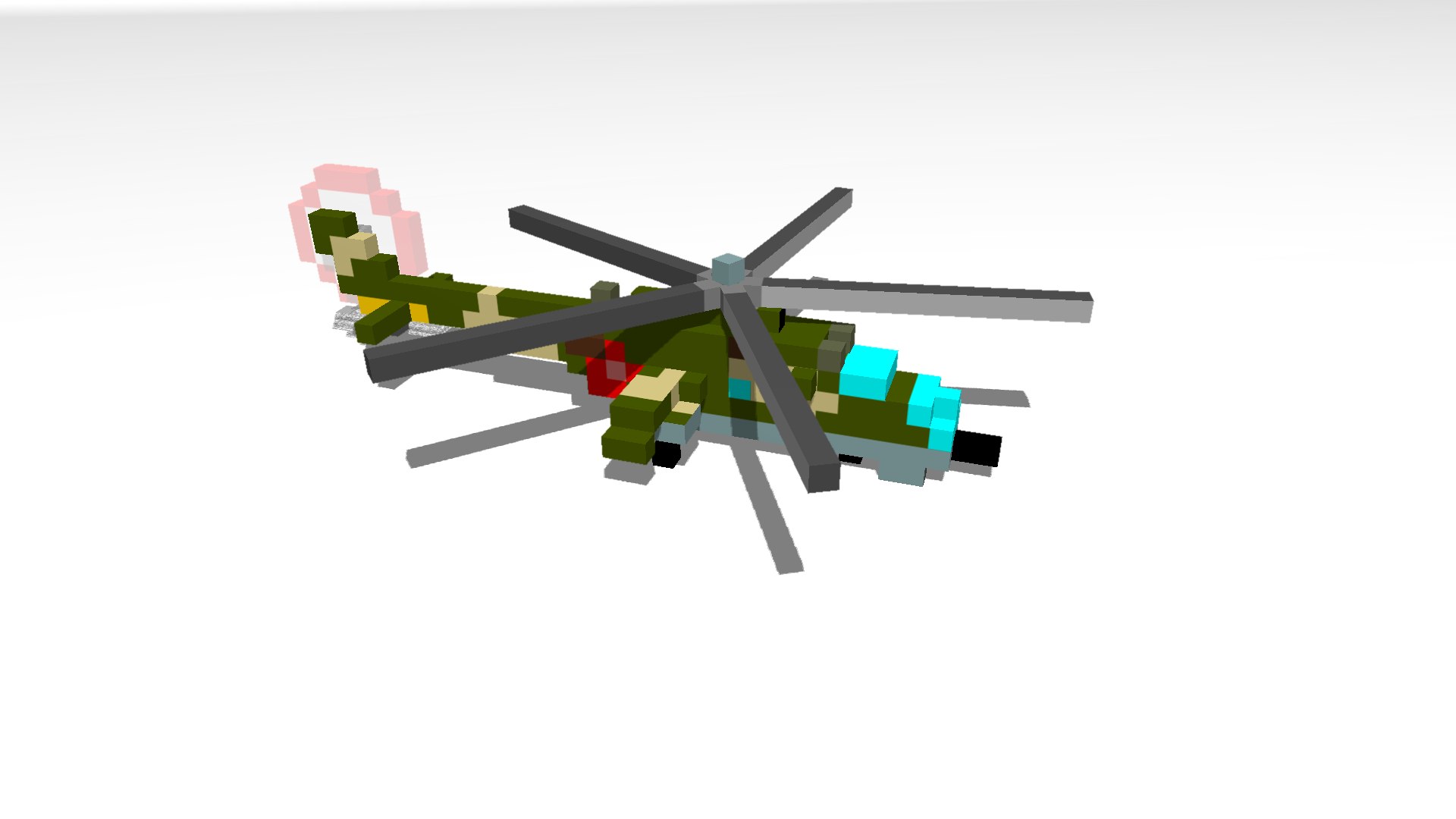 Mi24 Hind - Pixelated 3D Model - TurboSquid 1966686