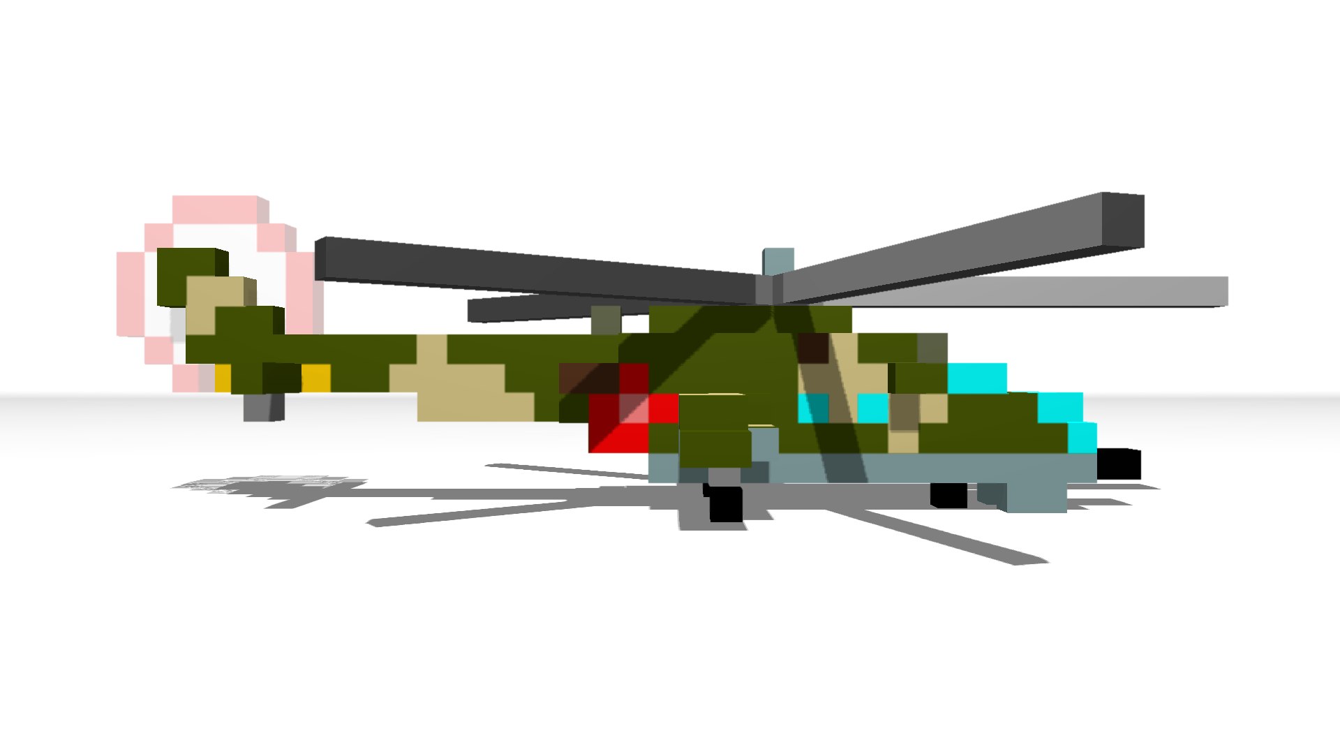 Mi24 Hind - Pixelated 3D Model - TurboSquid 1966686