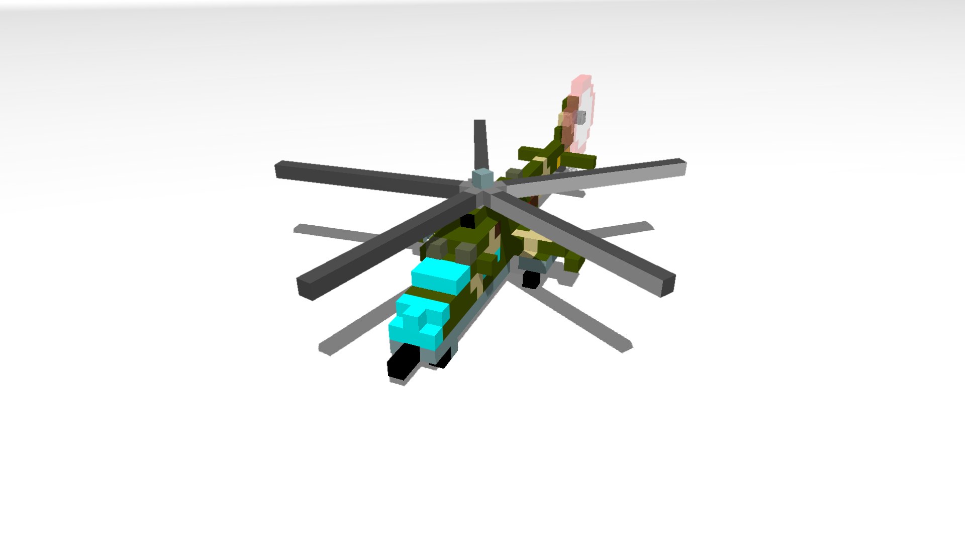 Mi24 Hind - Pixelated 3D Model - TurboSquid 1966686