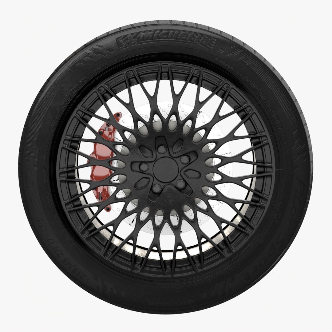 3D Realistic RIM And Tire 03 Subdivision Ready 1K 2K 4K Low-poly 3D ...