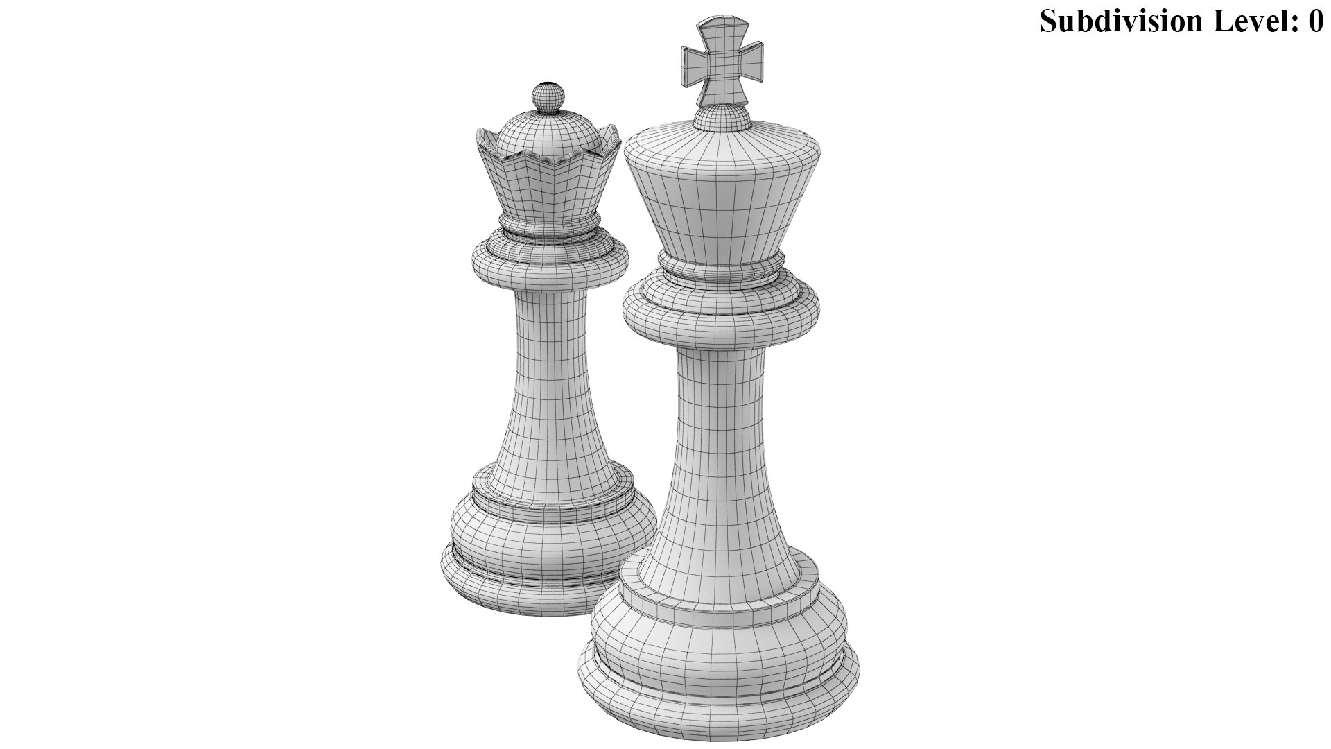 3D Model Chessmen King And Queen - TurboSquid 1788817