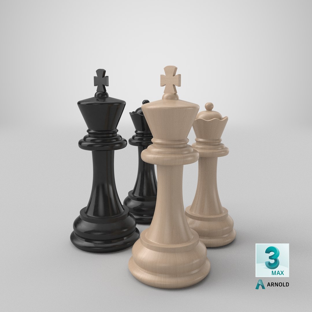 3D Model Chessmen King And Queen - TurboSquid 1788817