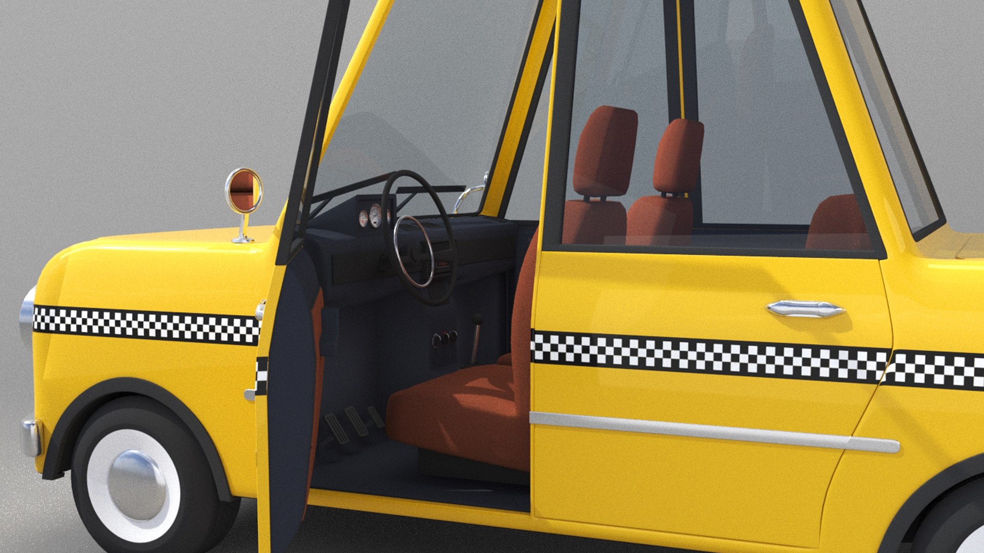 Fun and Stylish 3D Cartoon Taxi Car for Animated Projects 3D ...