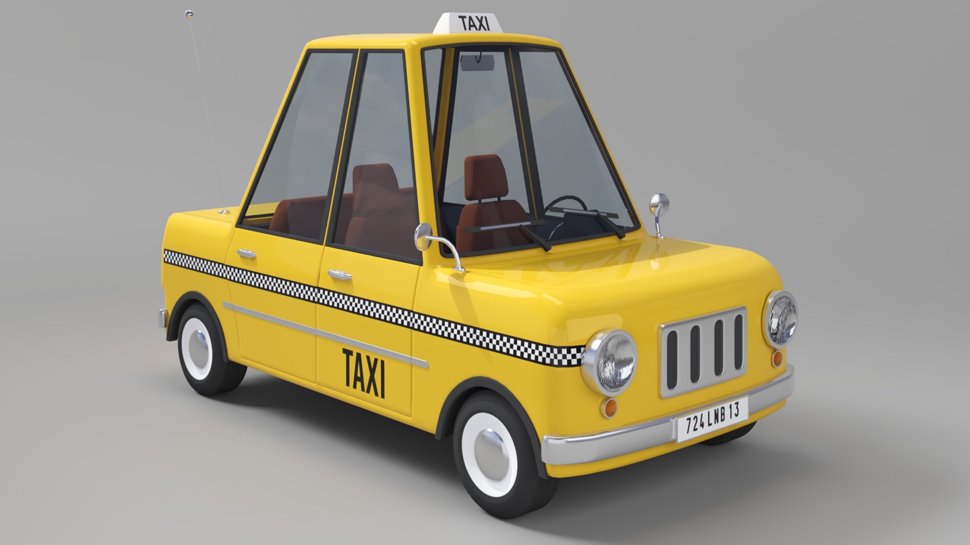 Fun and Stylish 3D Cartoon Taxi Car for Animated Projects 3D ...