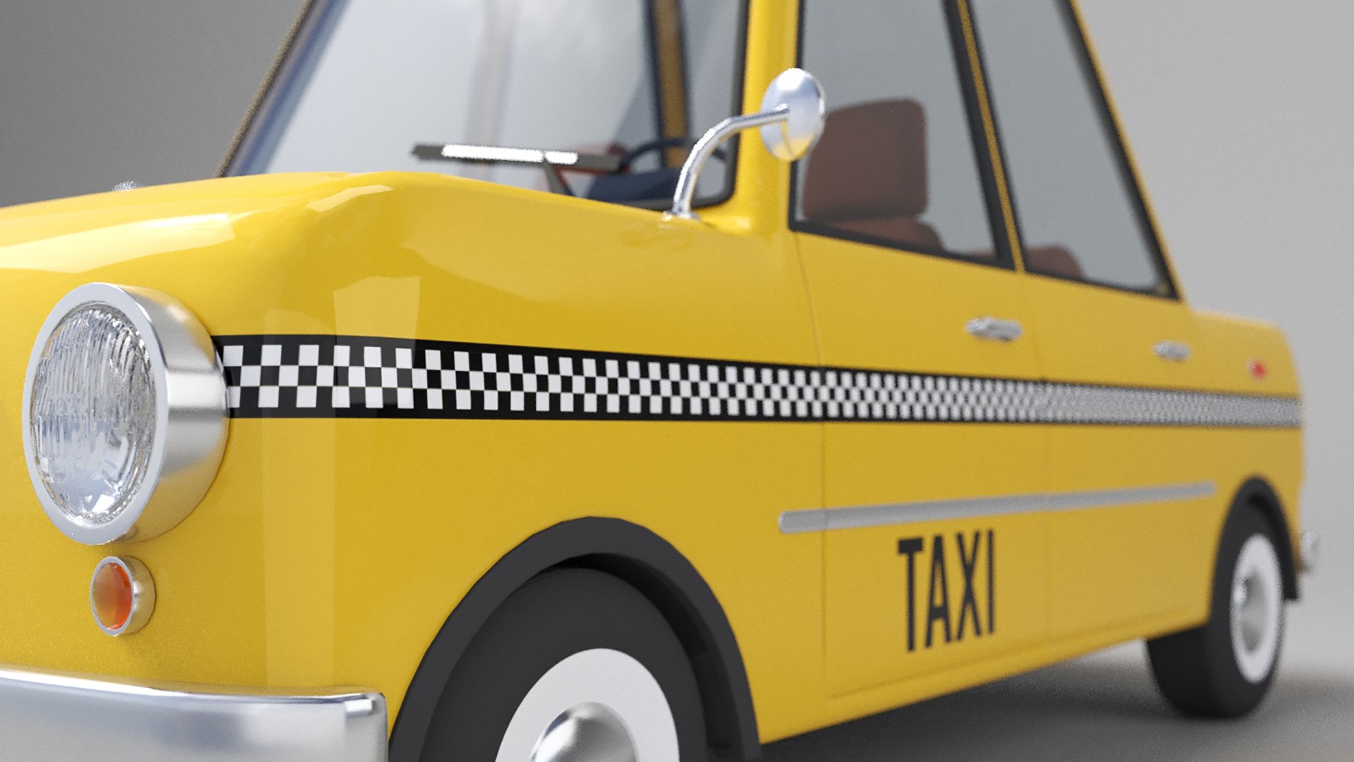 Fun and Stylish 3D Cartoon Taxi Car for Animated Projects 3D ...
