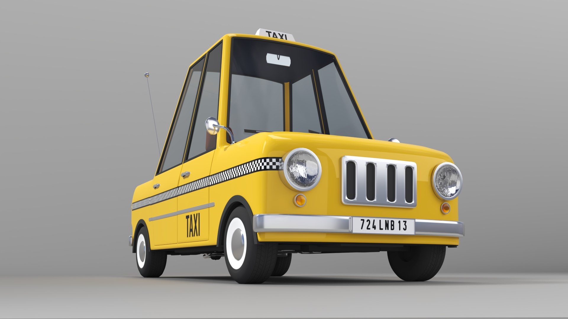Fun and Stylish 3D Cartoon Taxi Car for Animated Projects 3D ...
