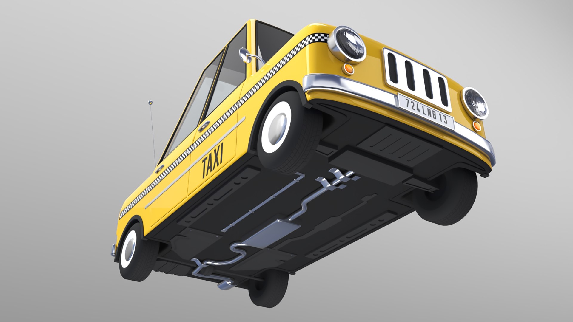 Fun and Stylish 3D Cartoon Taxi Car for Animated Projects 3D ...