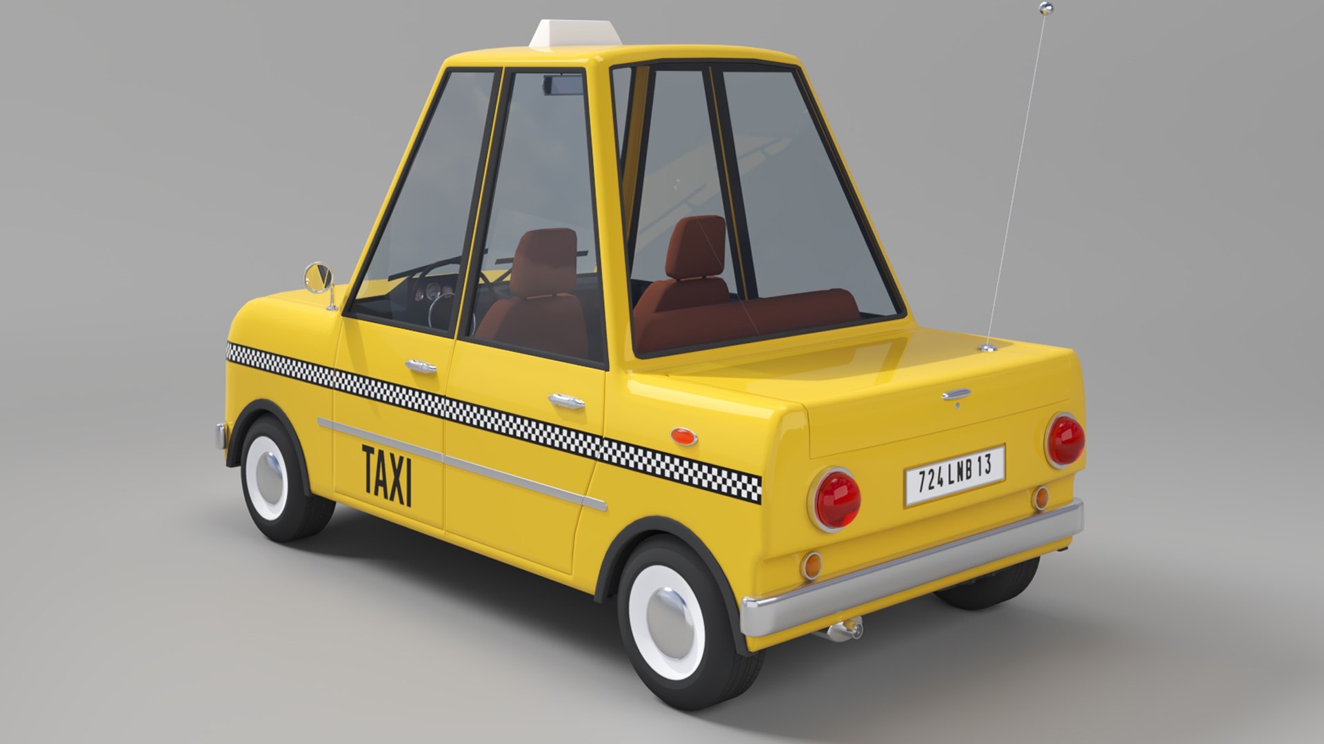 Fun and Stylish 3D Cartoon Taxi Car for Animated Projects 3D ...