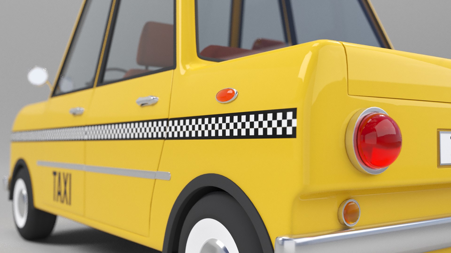 Fun and Stylish 3D Cartoon Taxi Car for Animated Projects 3D ...
