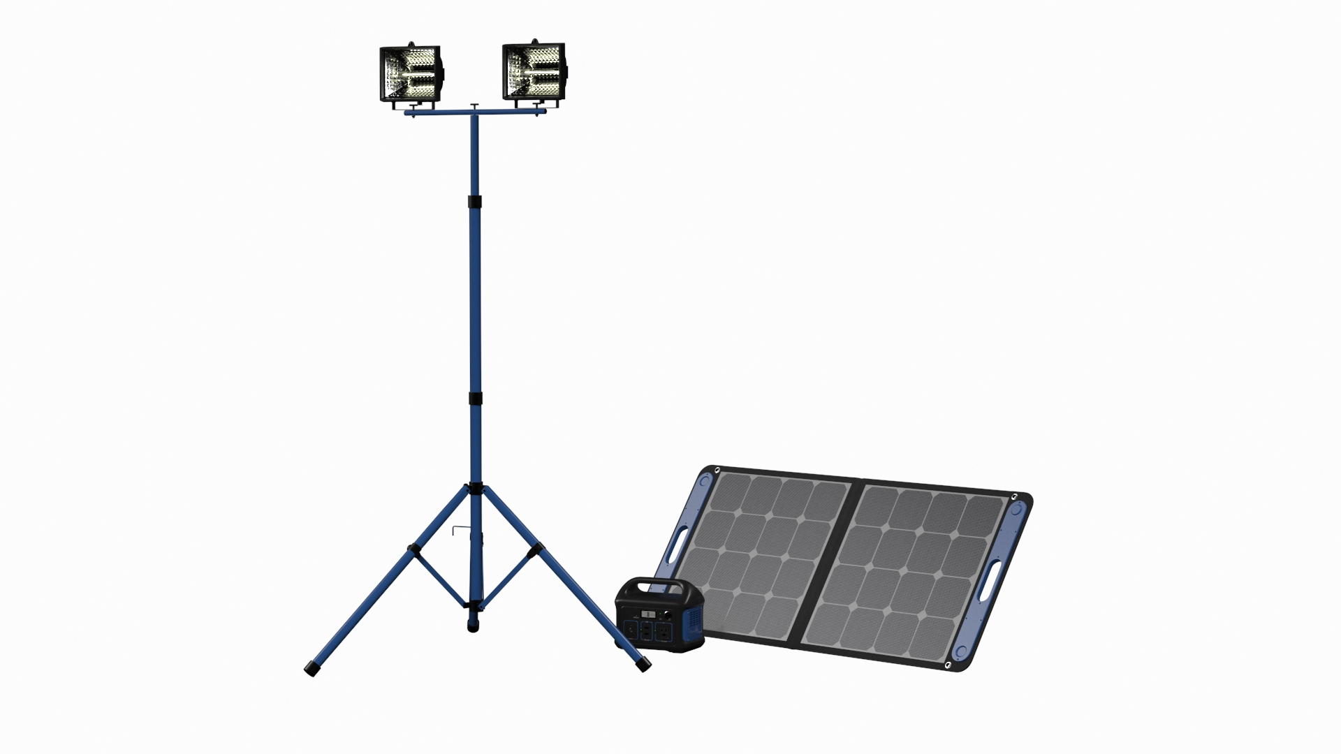3D Mobile Construction Light With Solar Panel - TurboSquid 2344150