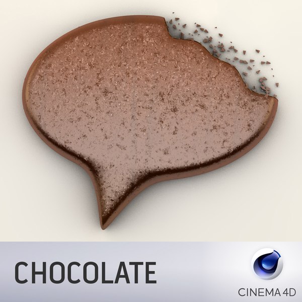3d speech chocolate