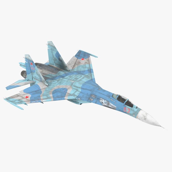 modelo 3d Su-27 Flanker Russian Fighter Aircraft Old Rigged for Cinema ...