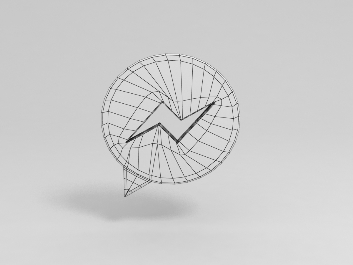 Messenger logo 3D model - TurboSquid 1239704