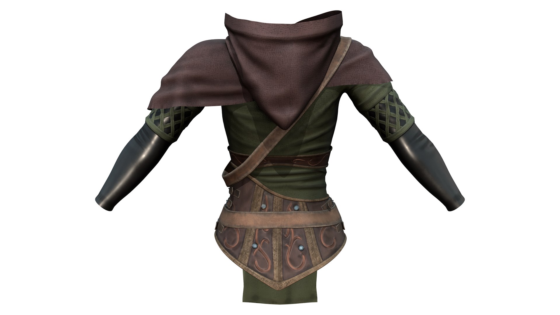 Medieval Archer Green Warrior Top 3D Model - TurboSquid 2000438