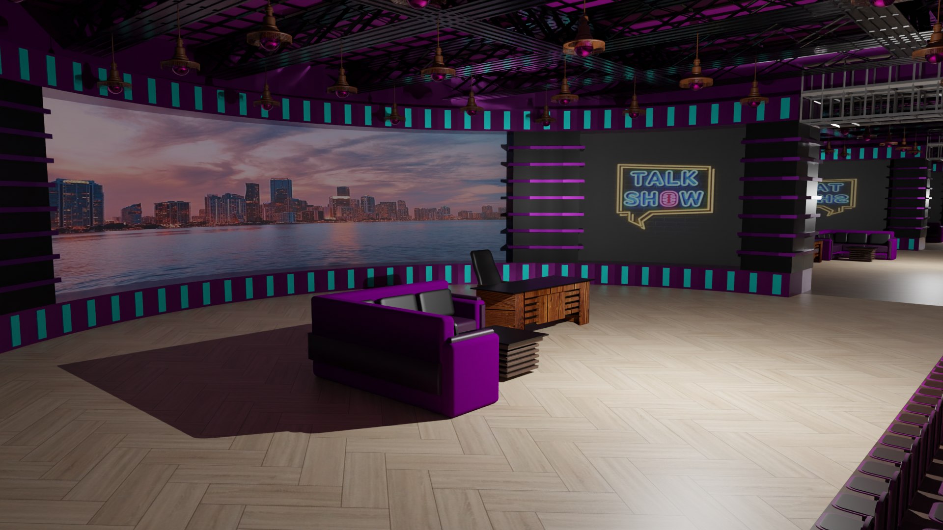 3D Talk Show TV Studio Model - TurboSquid 2161109