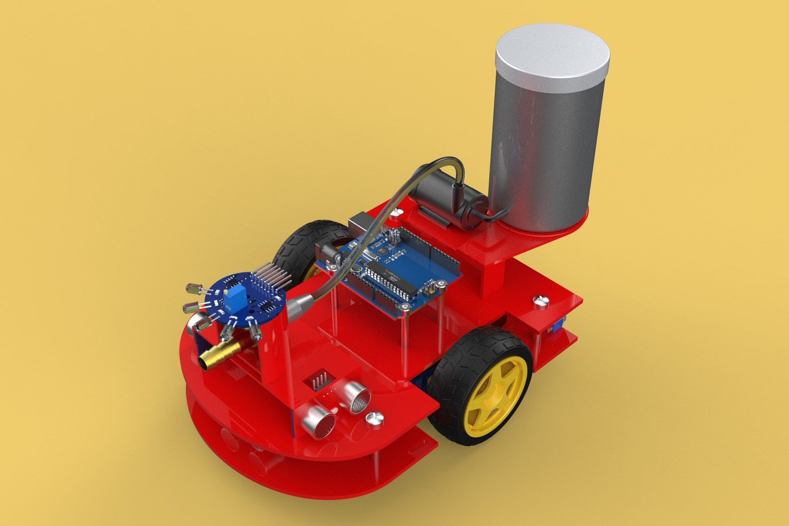 3D AUTONOMOUS FIRE FIGHTING ROBOT VEHICLE EXTINGUISHER SPRAYER UGV ...