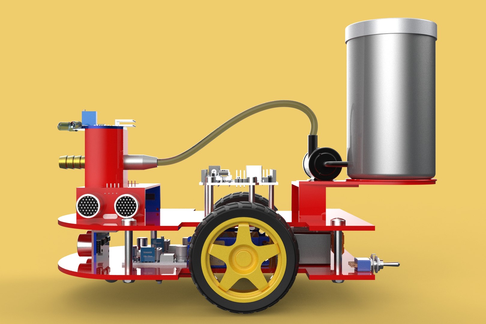 3D AUTONOMOUS FIRE FIGHTING ROBOT VEHICLE EXTINGUISHER SPRAYER UGV ...