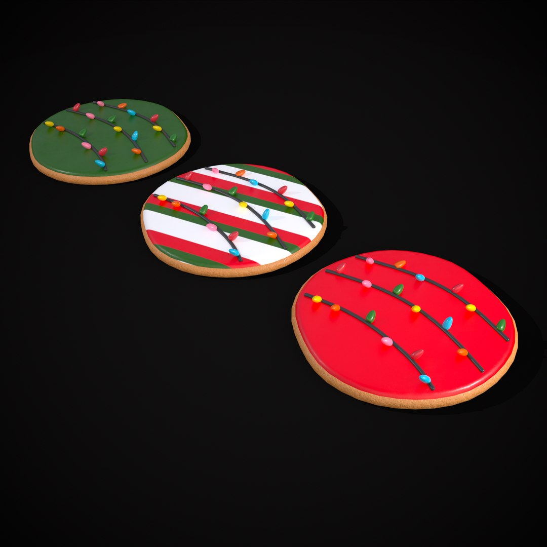 Christmas Lights Cookie Model - TurboSquid 2010643