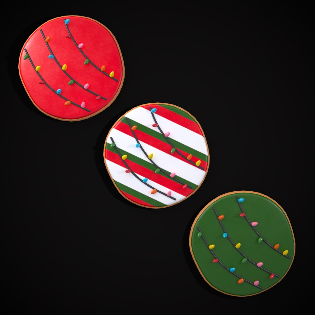 Christmas Lights Cookie Model - TurboSquid 2010643