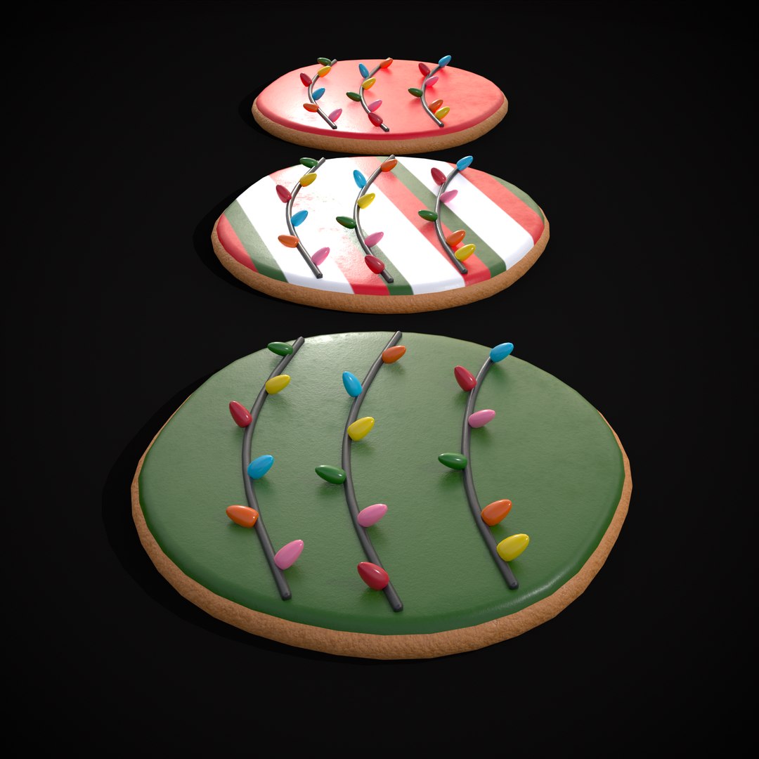 Christmas Lights Cookie Model - TurboSquid 2010643