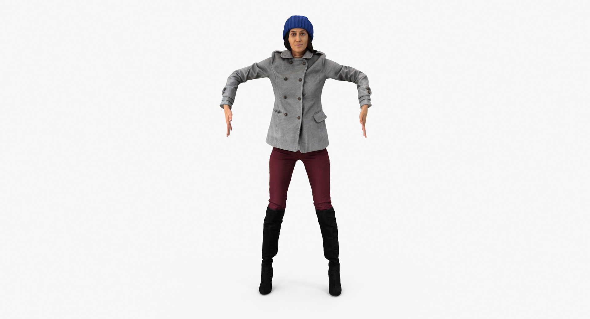 Anna Casual Winter A Pose Model - TurboSquid 2089102