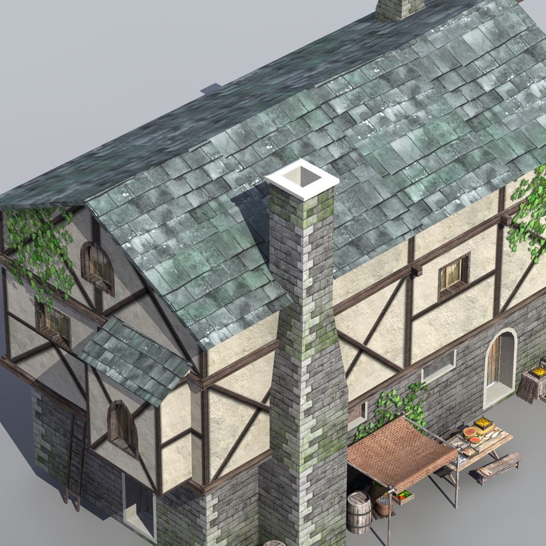 Old Medieval Tavern 3d Model