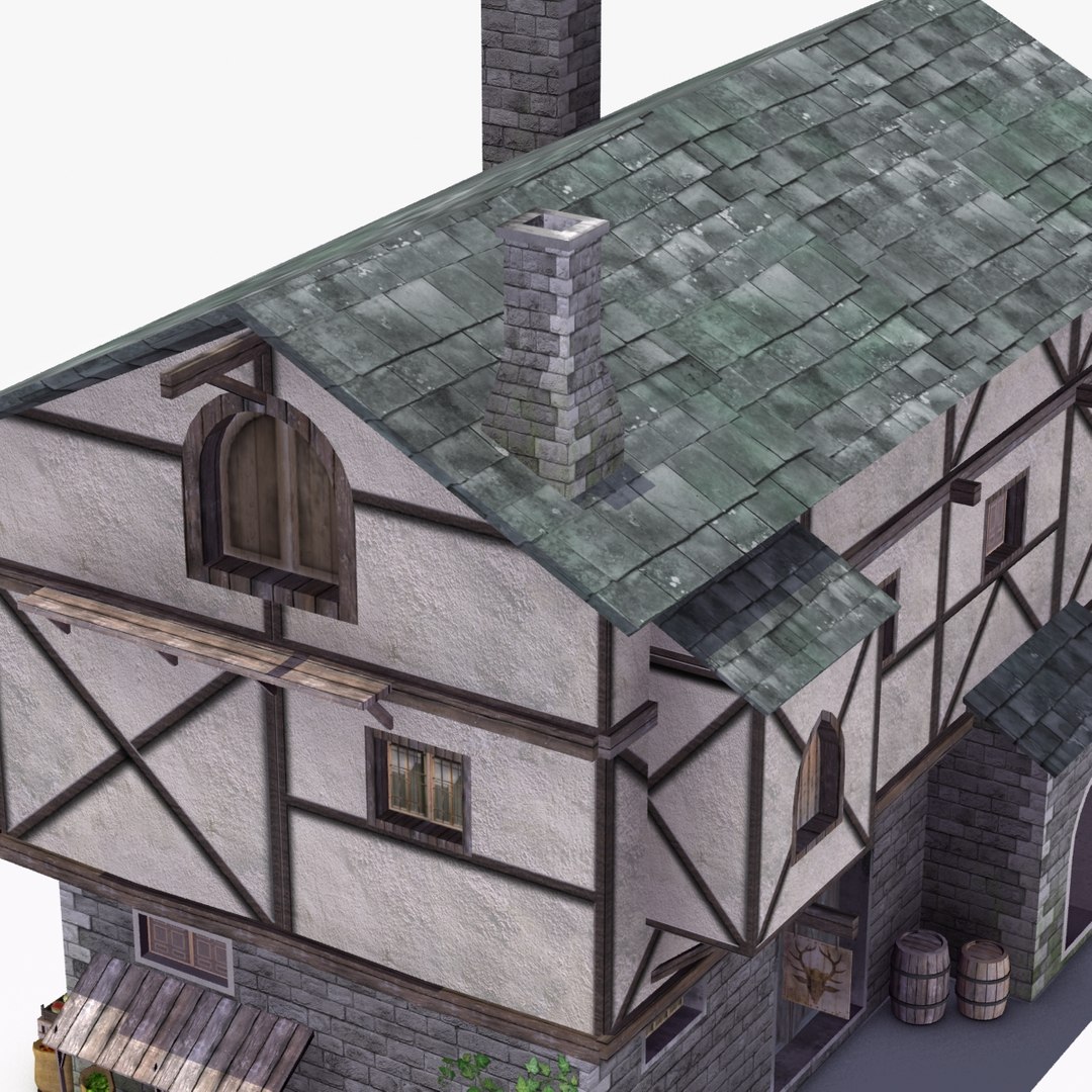 Old Medieval Tavern 3d Model