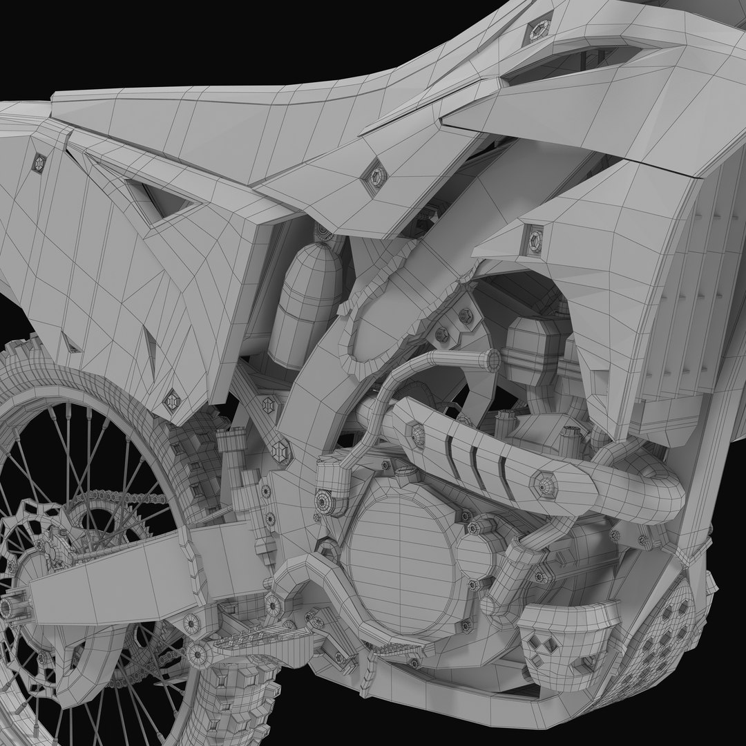 3d model of kawasaki kx250f 2015