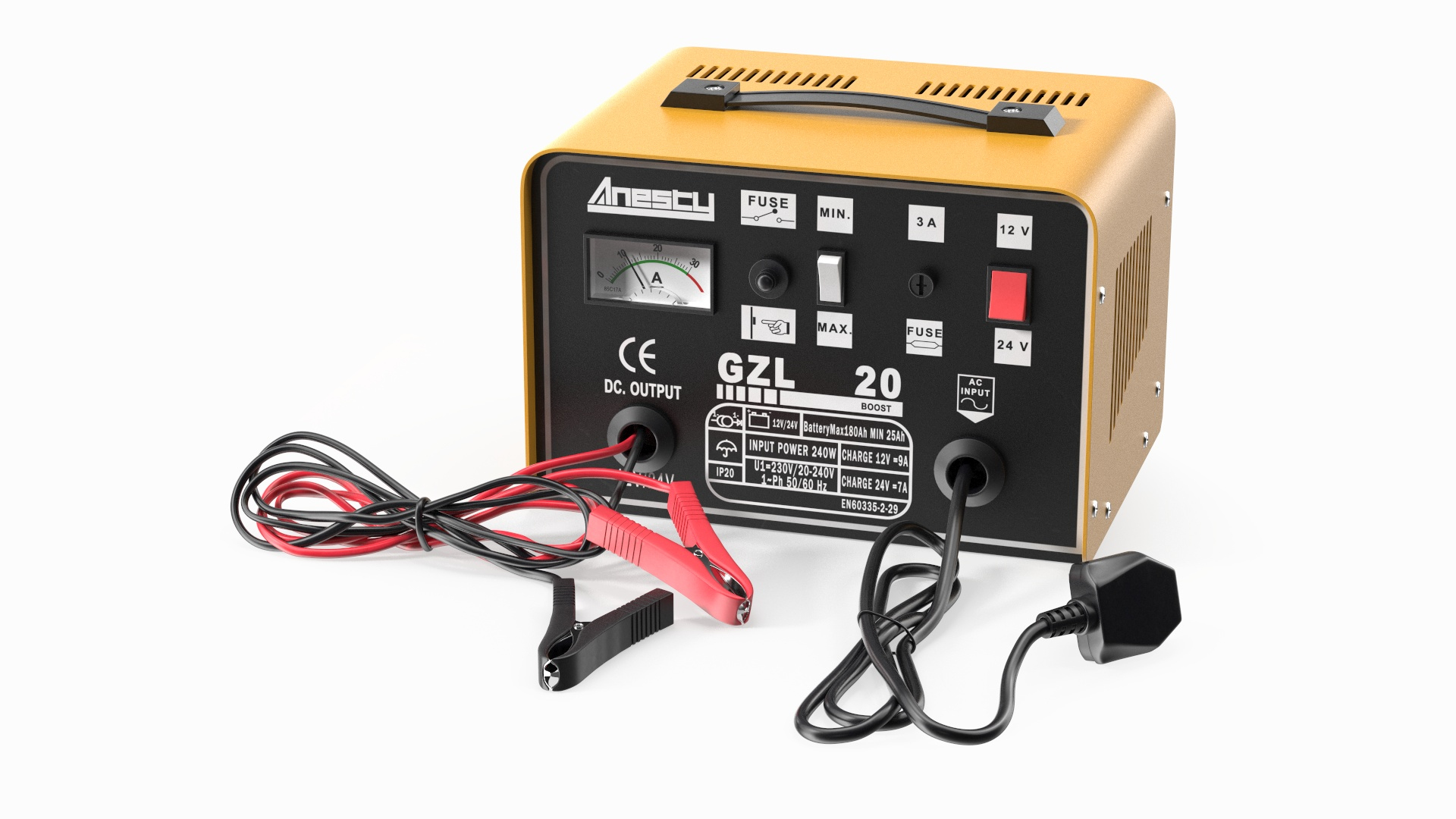 Car Battery Charger Anesty Yellow 3D - TurboSquid 2183599