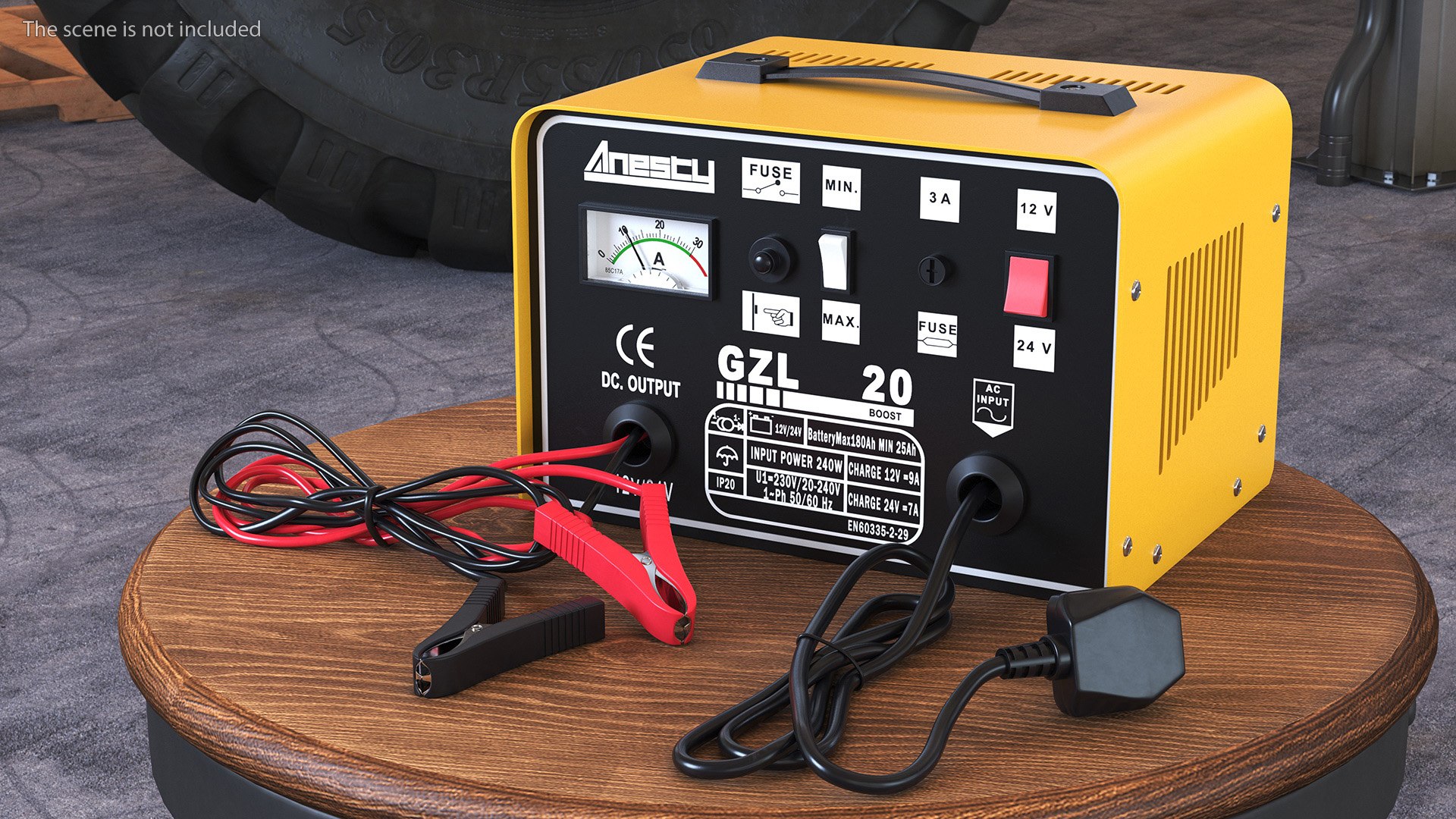 Car Battery Charger Anesty Yellow 3D - TurboSquid 2183599