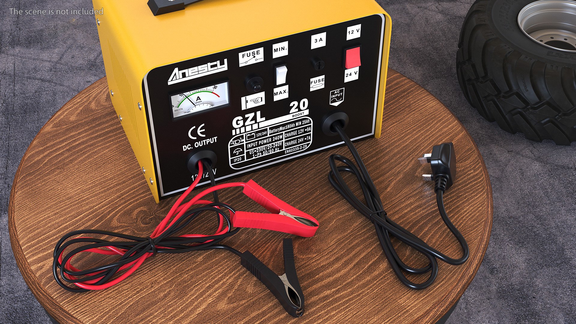 Car Battery Charger Anesty Yellow 3D - TurboSquid 2183599