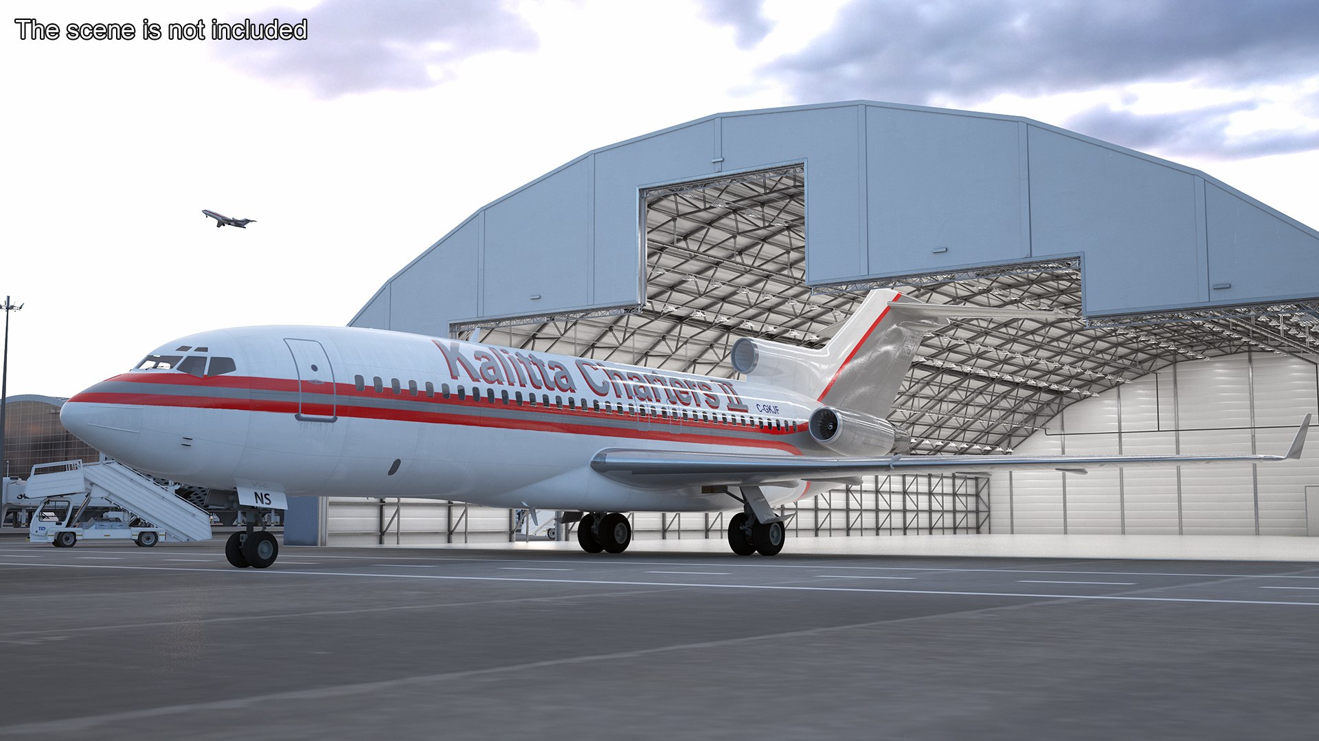 3D Charter Boeing 727-100 Kalitta Charters Rigged For Maya - TurboSquid ...