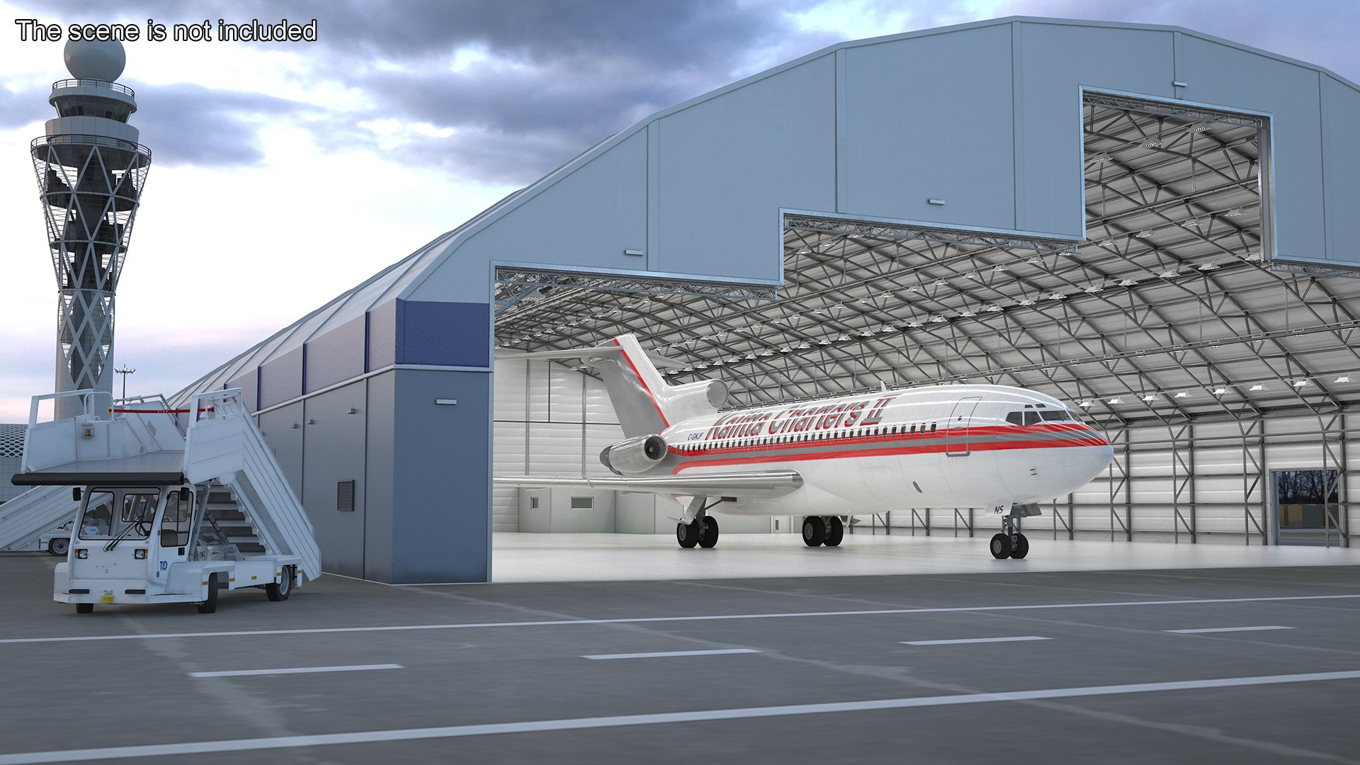 3D Charter Boeing 727-100 Kalitta Charters Rigged For Maya - TurboSquid ...